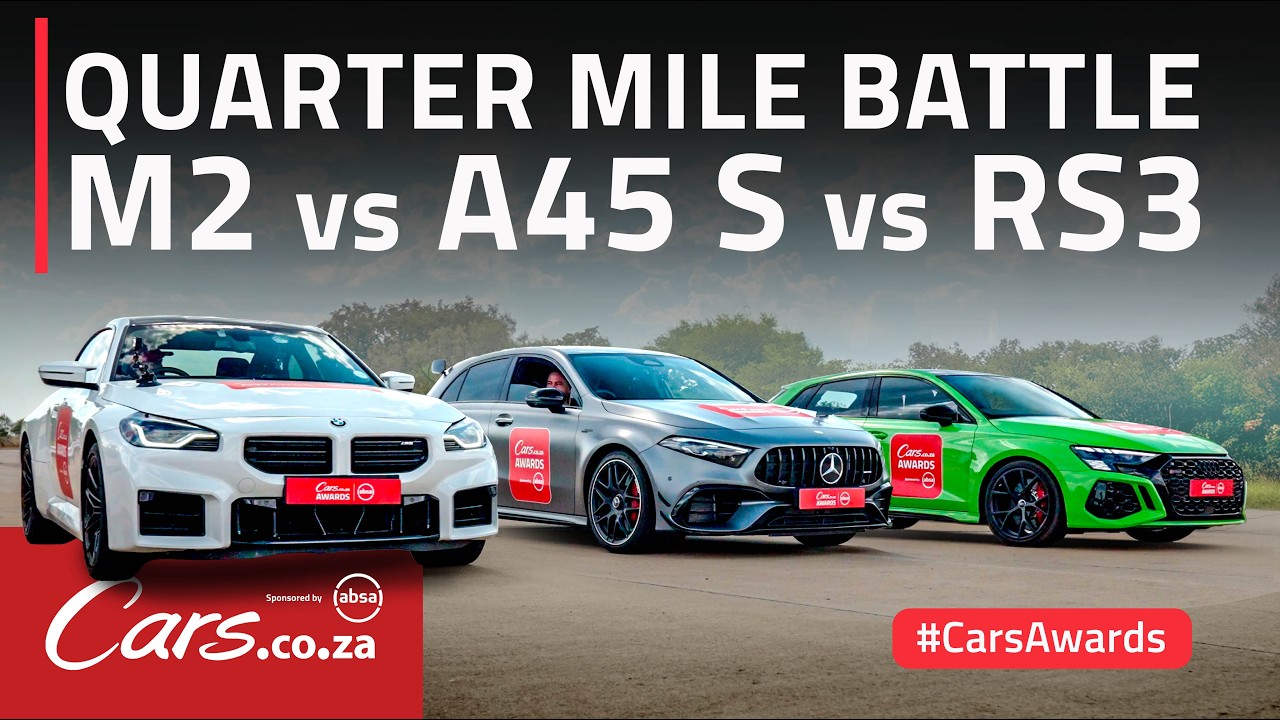 M2 vs RS3 vs A45 S - #CarsAwards Quarter-mile shootout! - YouTube