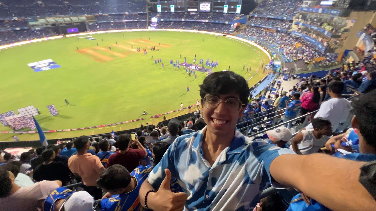 Watching IPL Live for the First Time | MI vs DC | @MumbaiIndians - YouTube
