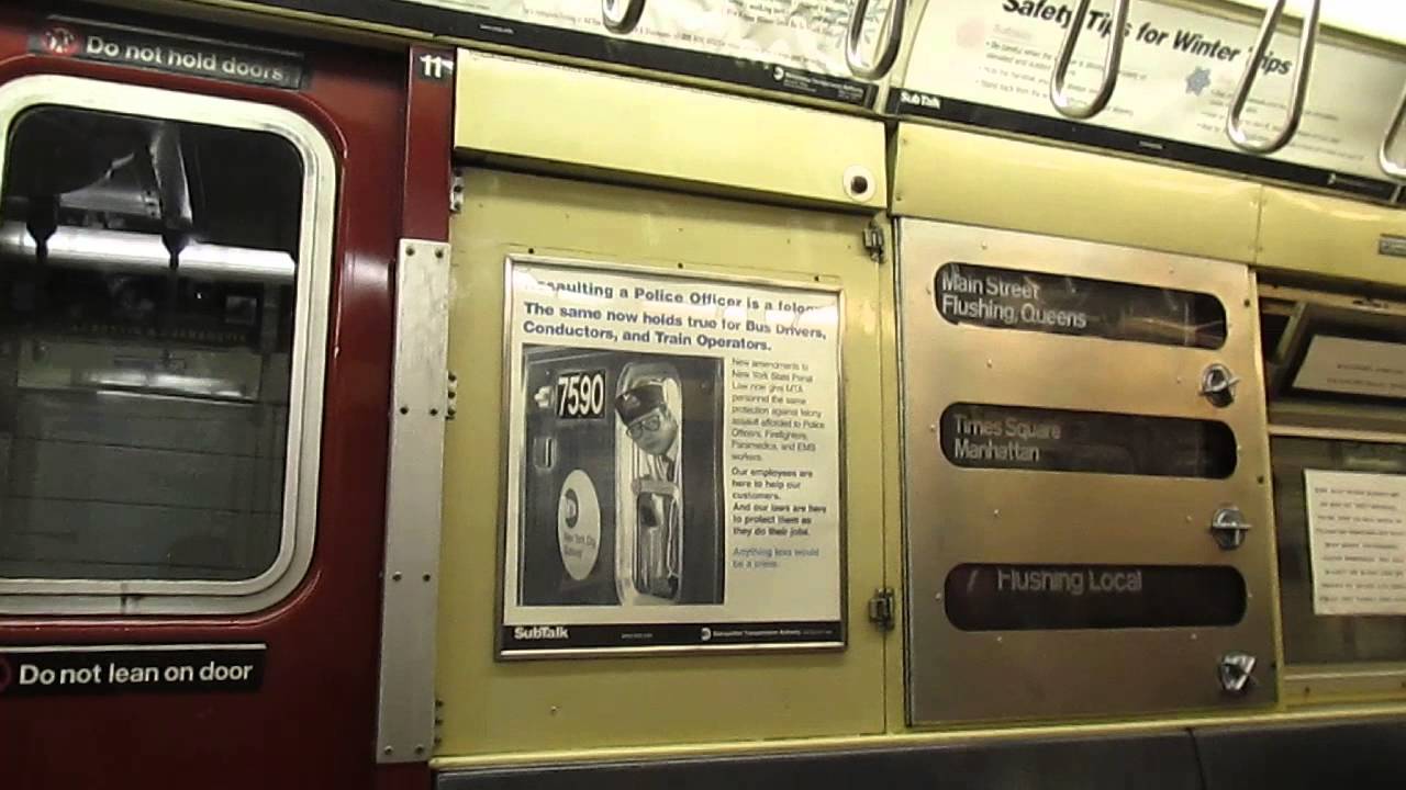 NYC Subway: A Ride on an R33ML Redbird on the (7) line - YouTube