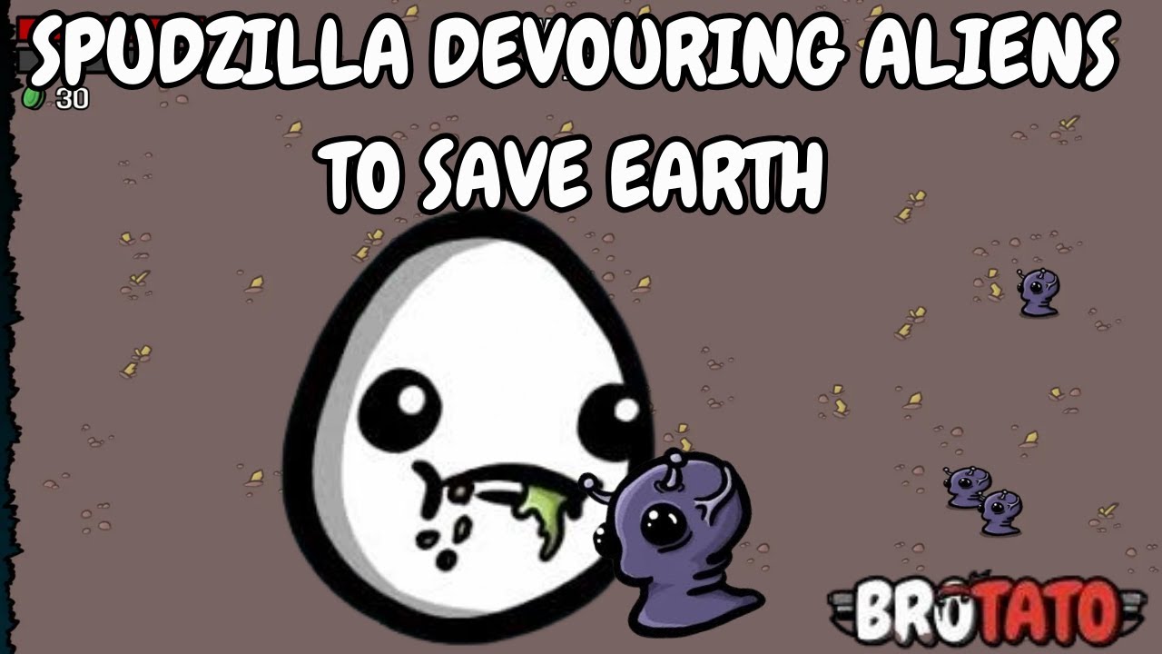 Using a Gluttonous Potato to Destroy Aliens | Brotato - YouTube