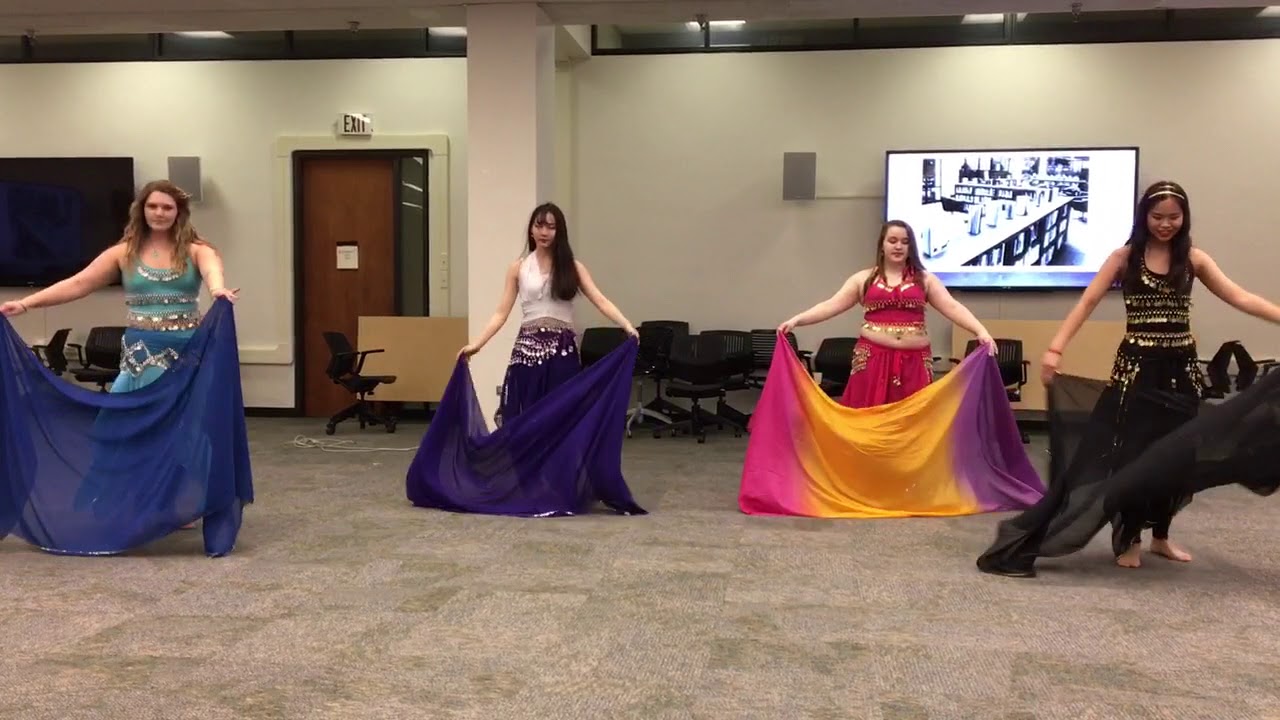 Belly dance veil piece - YouTube