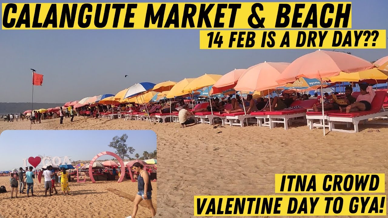 Calangute Beach Market & Calangute Beach Tour | Goa Vlog | Situation ...