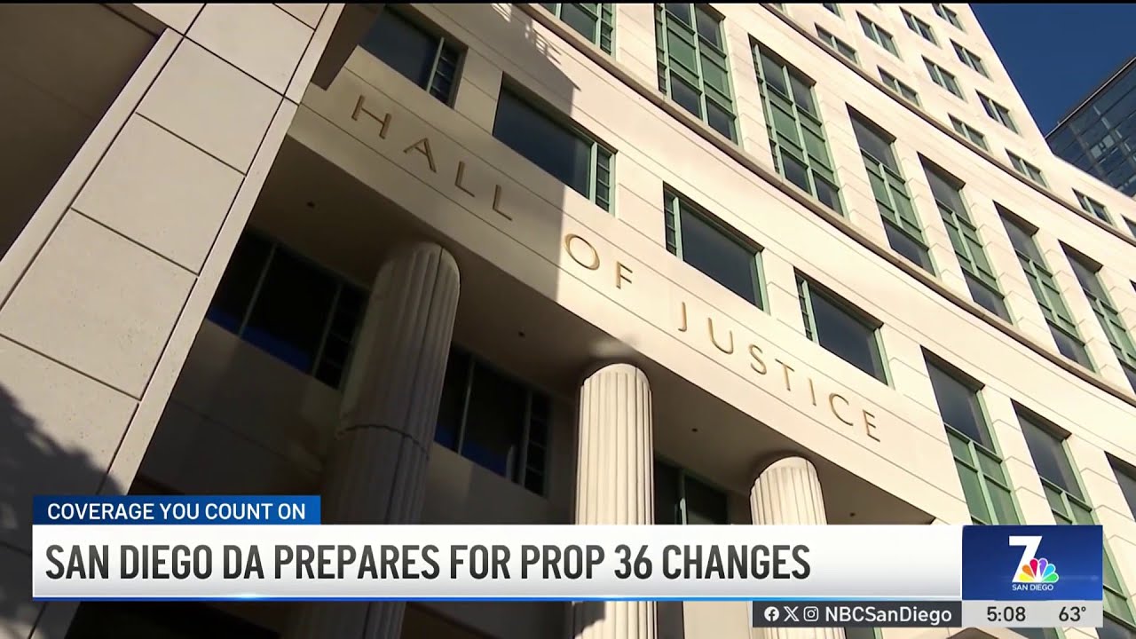 San Diego DA prepares for Prop 36 changes | NBC 7 San Diego - YouTube