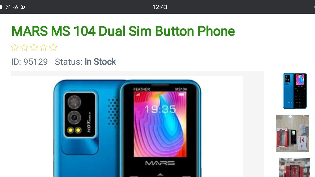 MARS MS 104 Dual Sim Button Phone Review Jibon Tech BD - YouTube