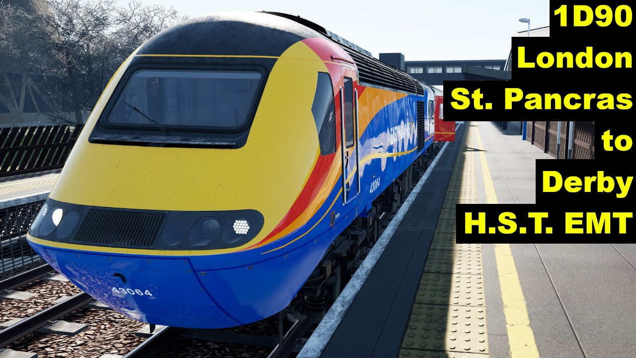 1D90 - London St. Pancras to Derby - High Speed Train EMT - YouTube