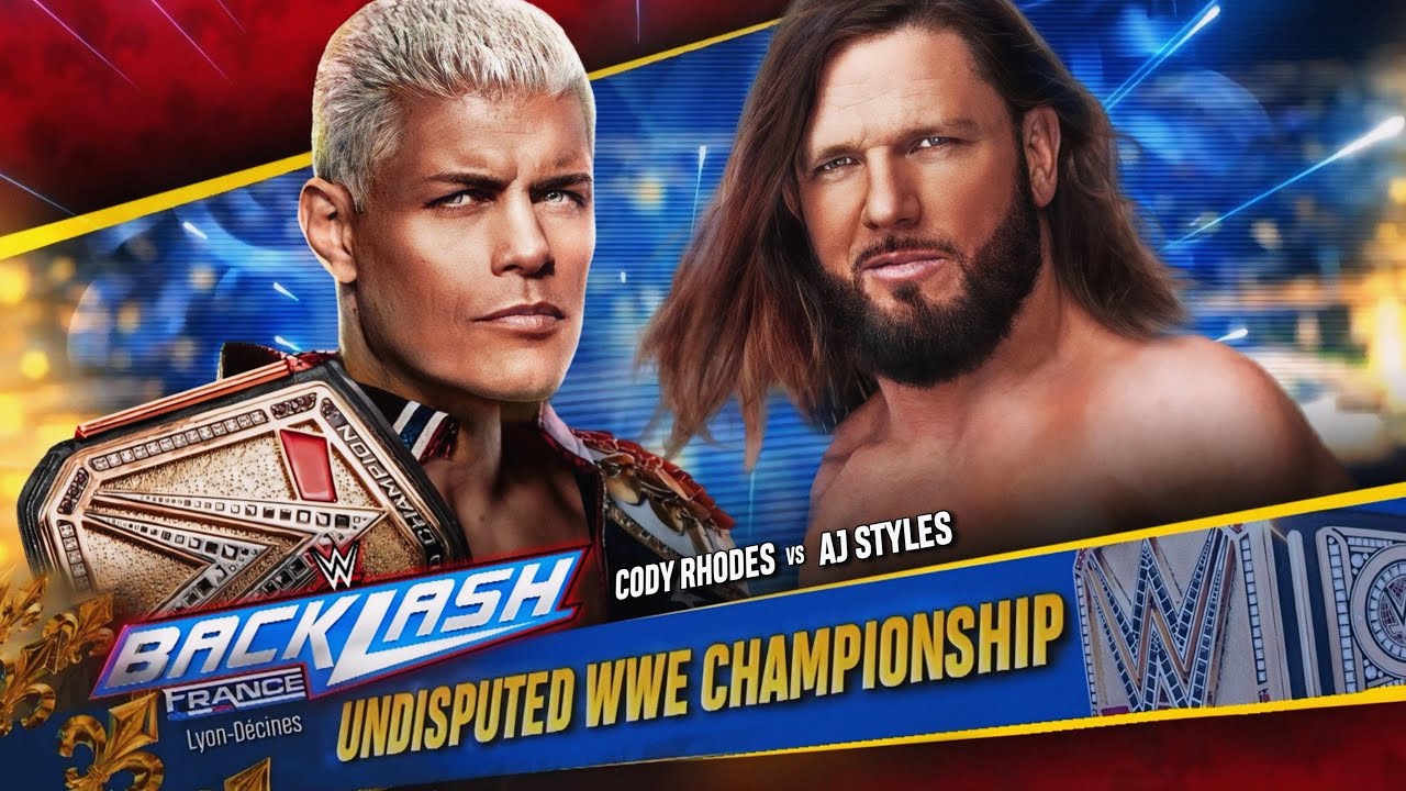 WWE Backlash France - Cody Rhodes vs AJ Styles (Undisputed WWE ...