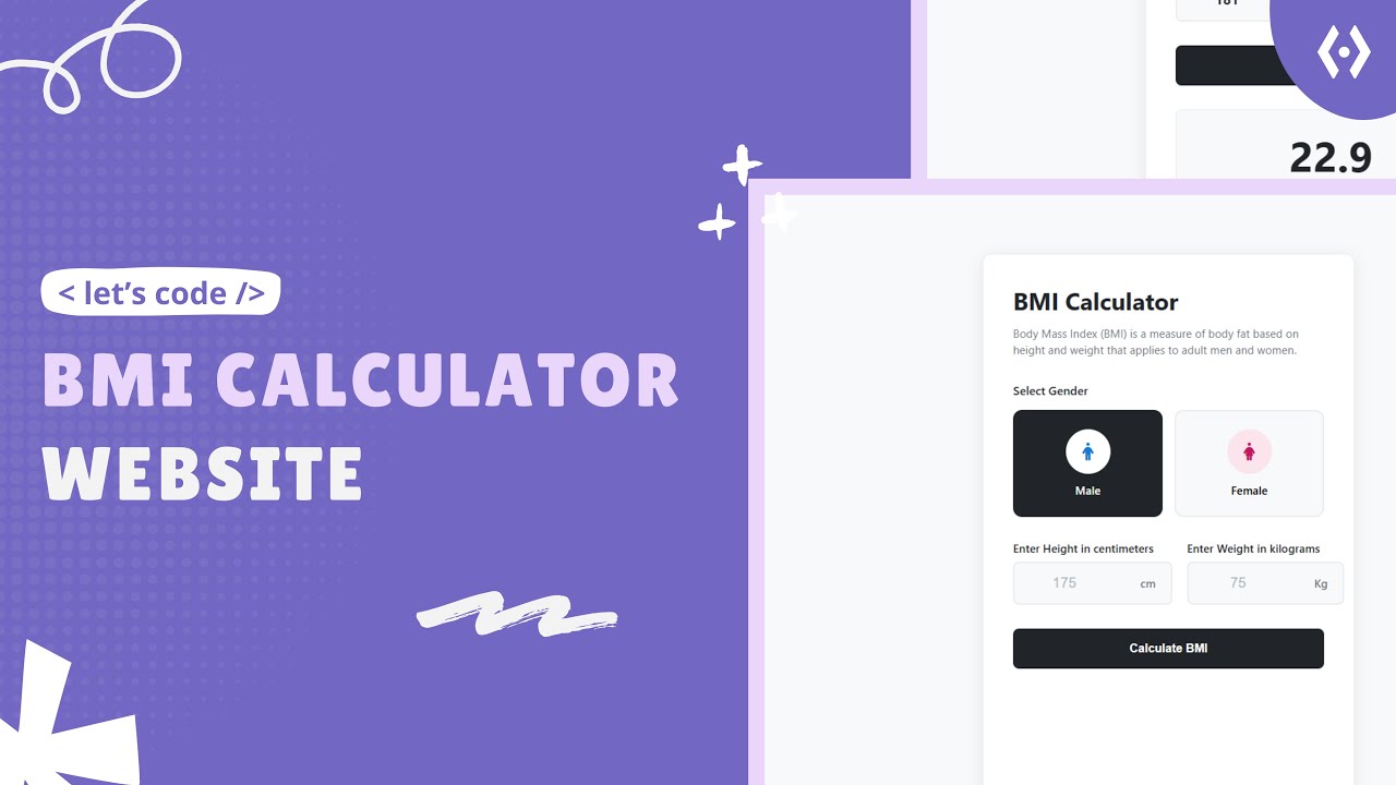 Build a BMI Calculator Project | HTML CSS JavaScript Projects for Beginners 2025 - YouTube