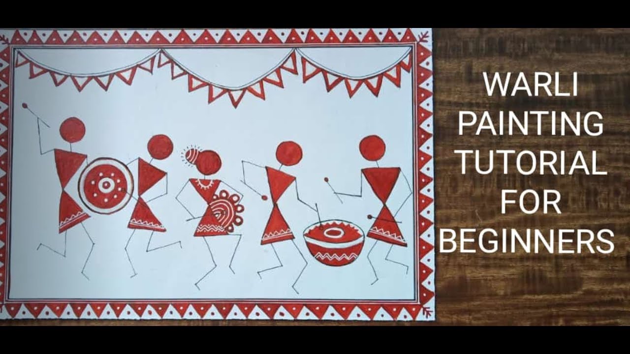 WARLI PAINTING TUTORIAL FOR BEGINNERS I STEP BY STEP WARLI PAINTING ...