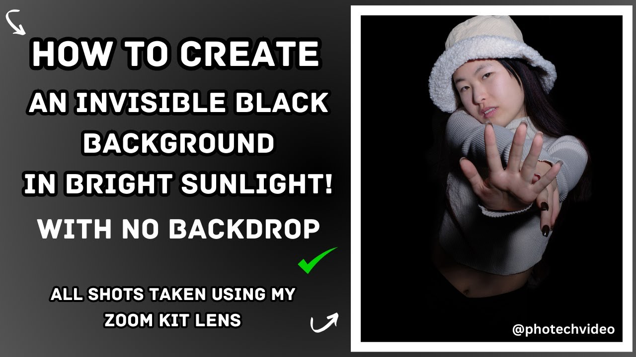 How To Create An Invisible Black Background Easily In Bright Sunlight ...