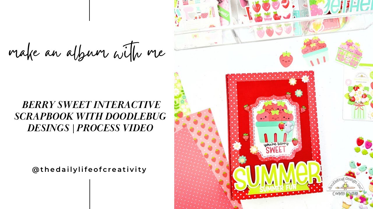 Berry Sweet Mini Album Tutorial | Summer Scrapbook Project with Conny ...