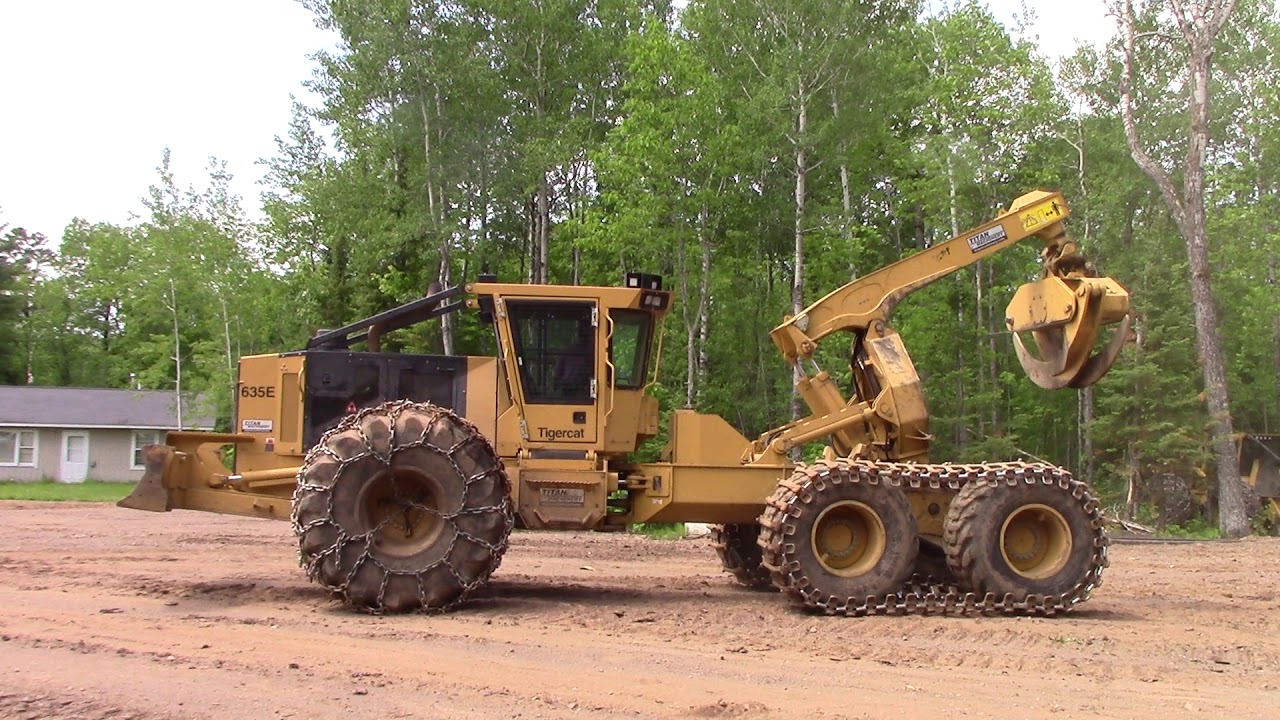 2017 Tigercat 635E Bogie Skidder - YouTube