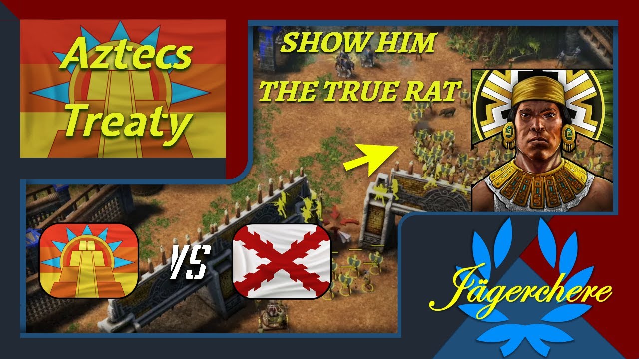 Rat Showmatch Game 2 (BO3) | 1v1 Treaty with Aztecs | AOE III: DE - YouTube