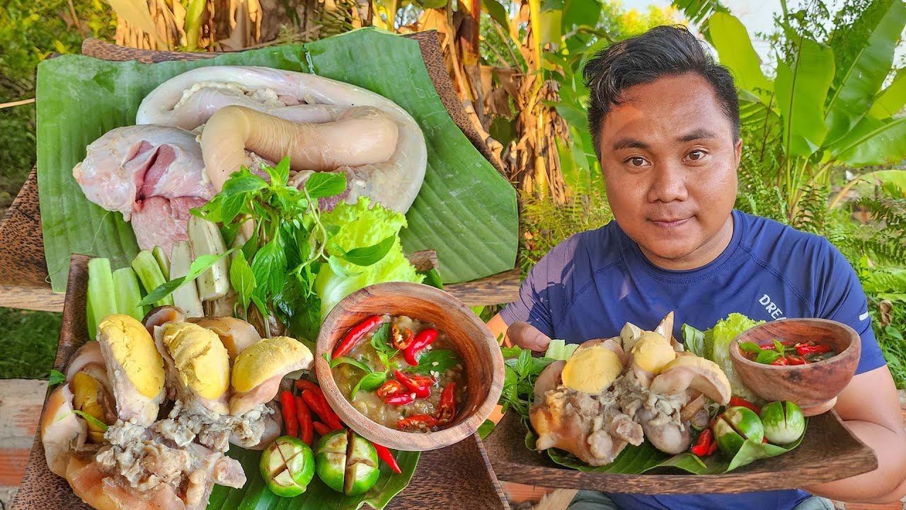 Countryside Cooking Food, Special Dish From Boiled Ox Ball - YouTube