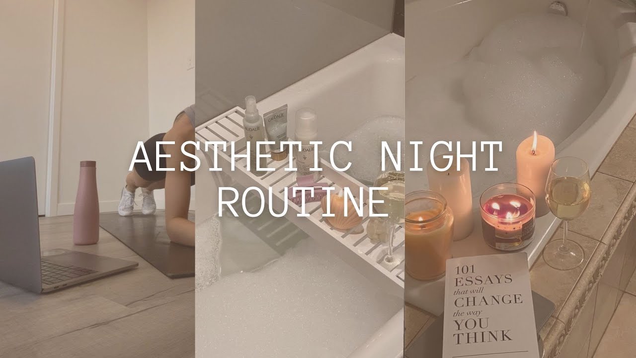 Aesthetic night routine - YouTube