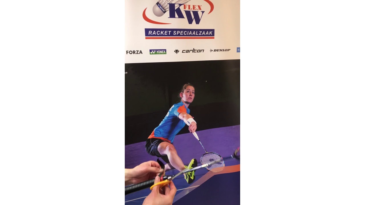 How to: Wrap a badminton grip with 50/50 overlap - YouTube