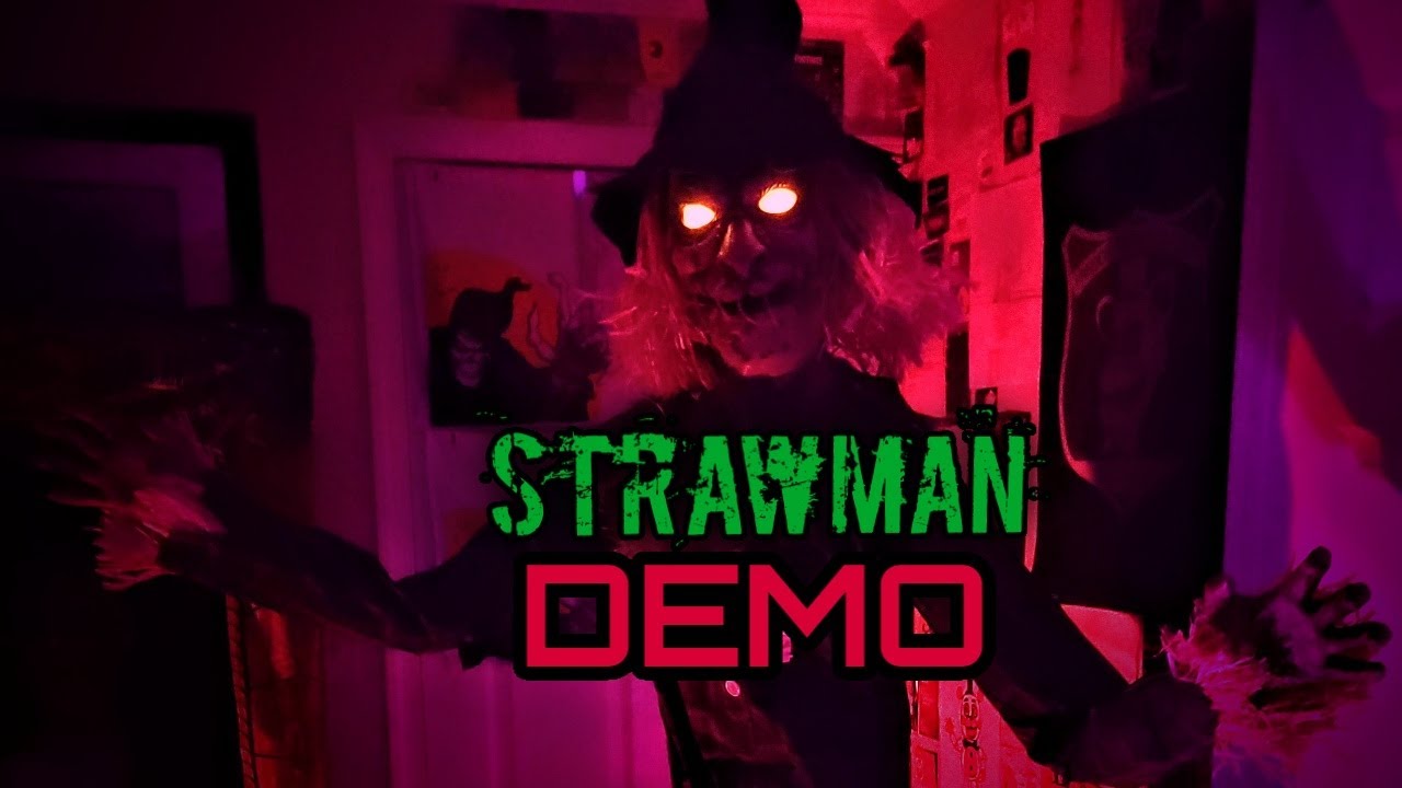 STRAWMAN | DEMO | Spirit Halloween 2022 Animatronic - YouTube