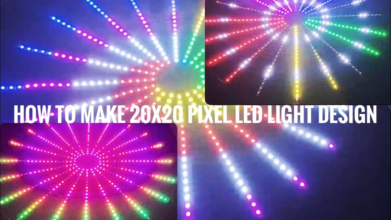 HOW TO MAKE 20x20 PIXEL LED LIGHT DESIGN 🚨 - YouTube