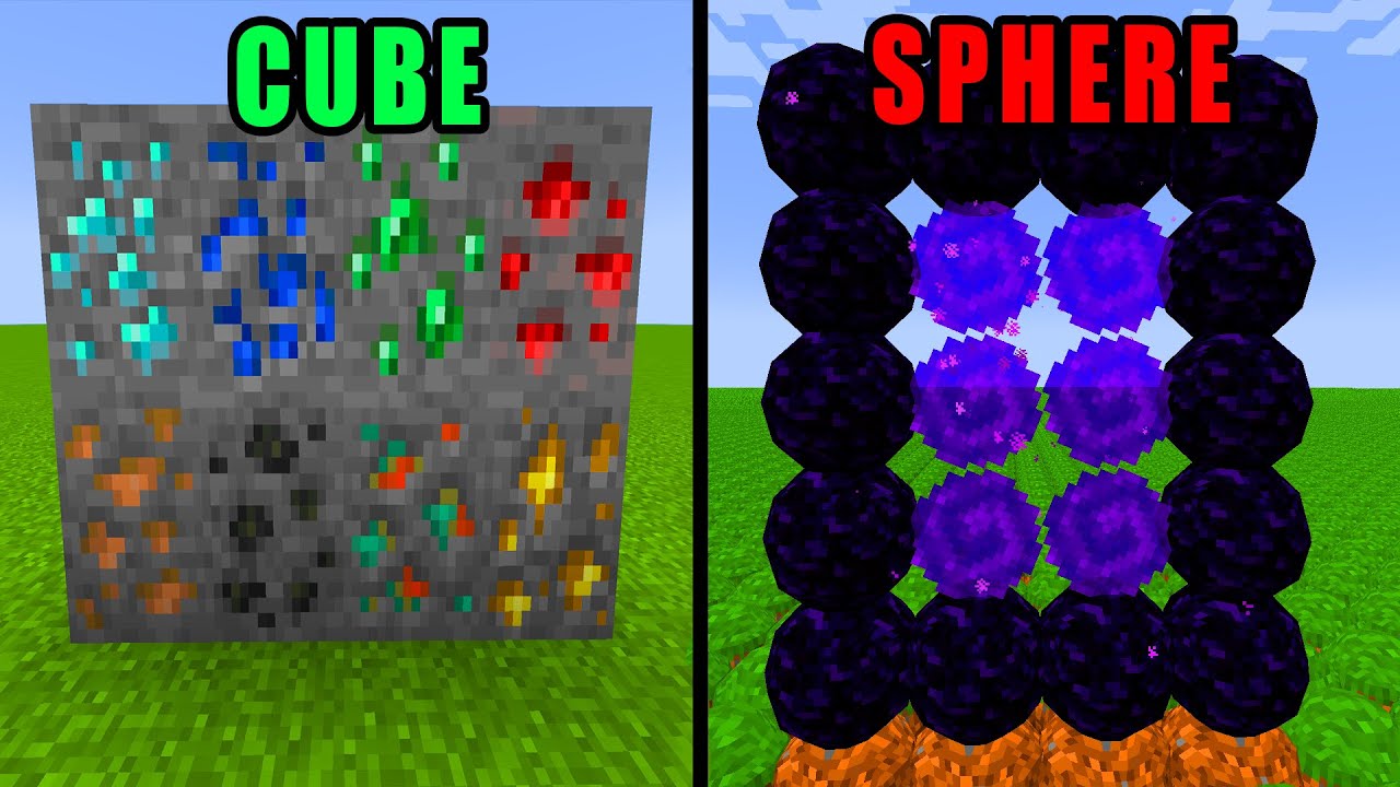 Minecraft vs Spherical minecraft - YouTube