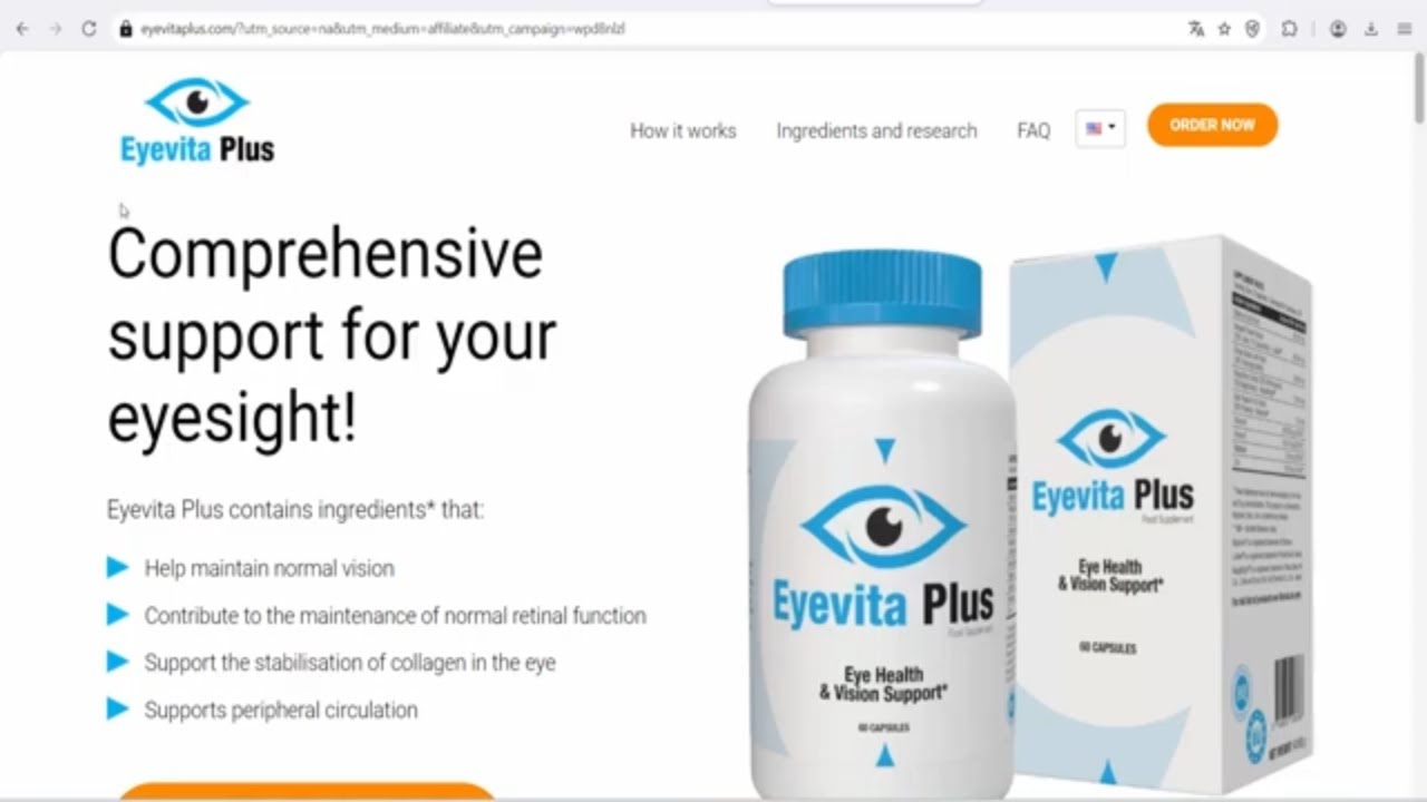 Eyevita Plus to help reduce eye fatigue, improve visual clarity - YouTube