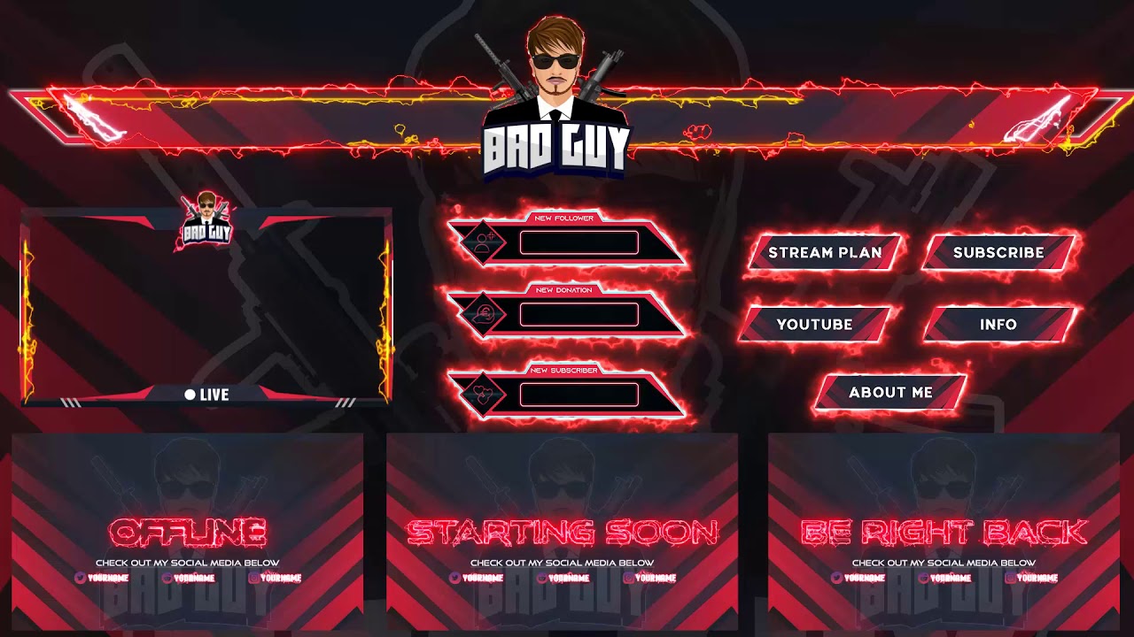 Gaming Twitch Animation !! Creating Animated Stream - YouTube