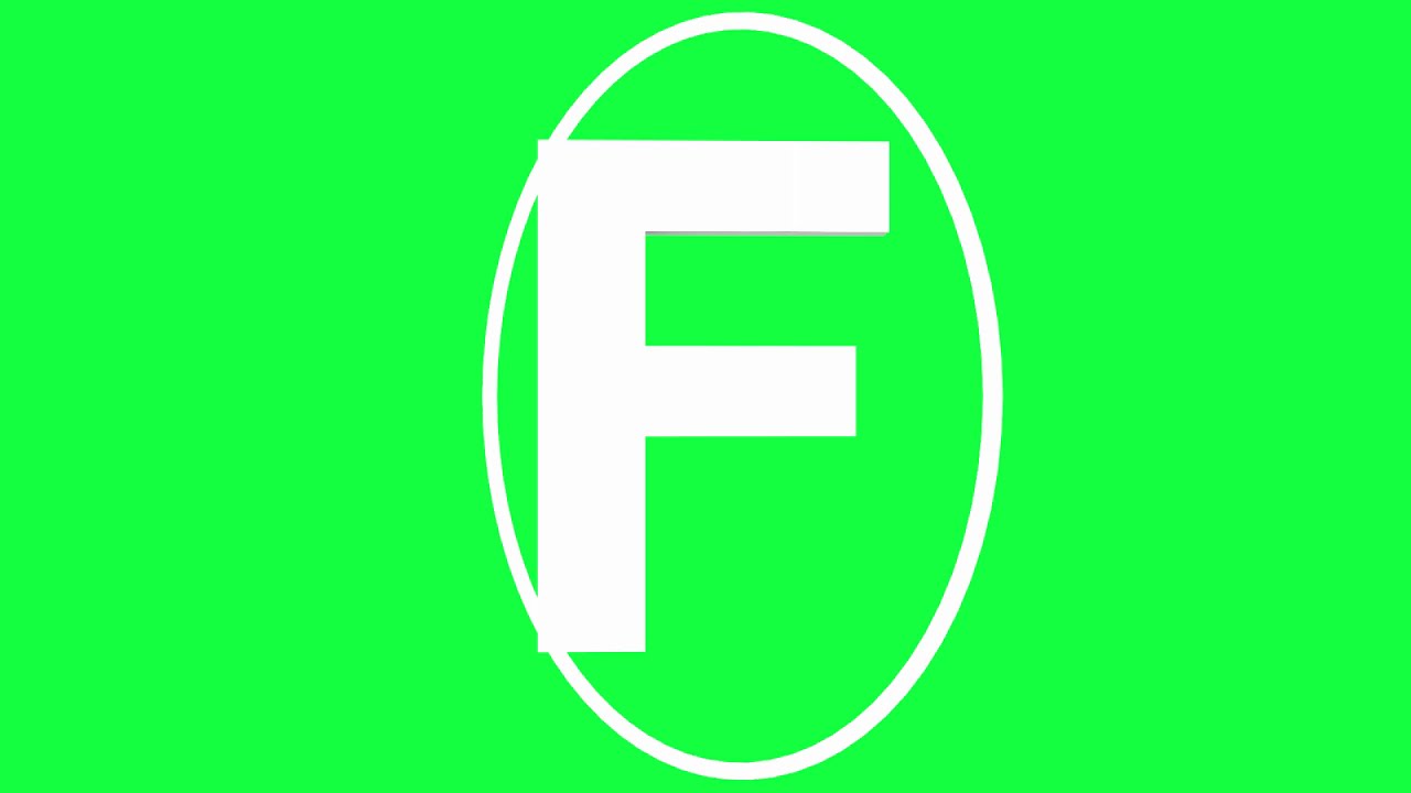 The Letter F Logo Loop Green Screen Chroma Animation - YouTube