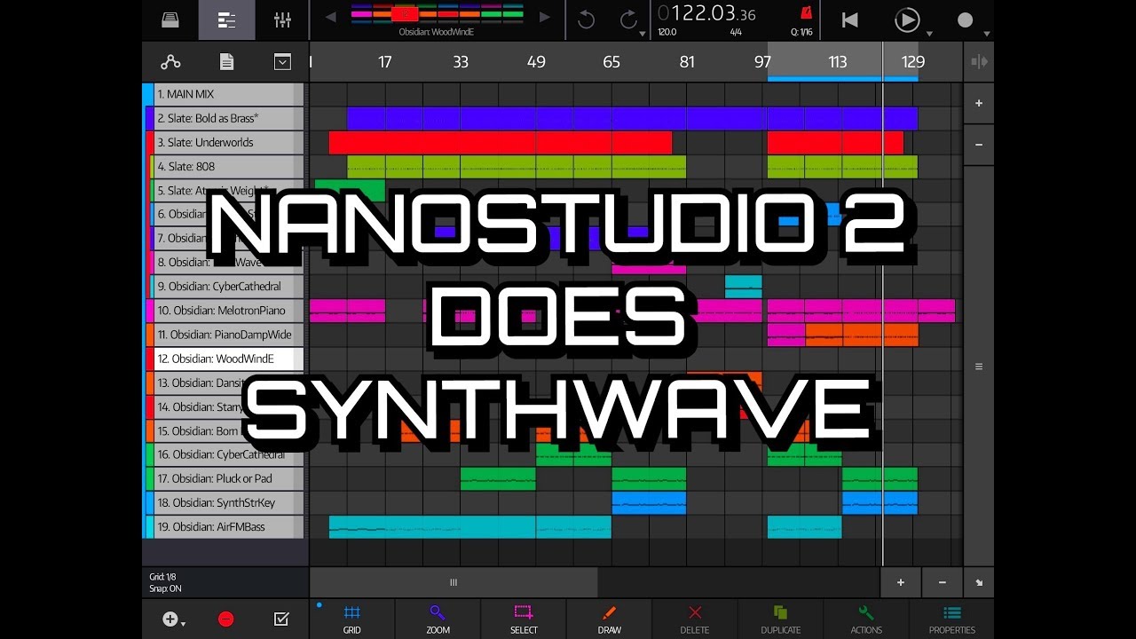 NanoStudio 2 Does Synthwave - Demo and Track Break Down - iPad Demo ...