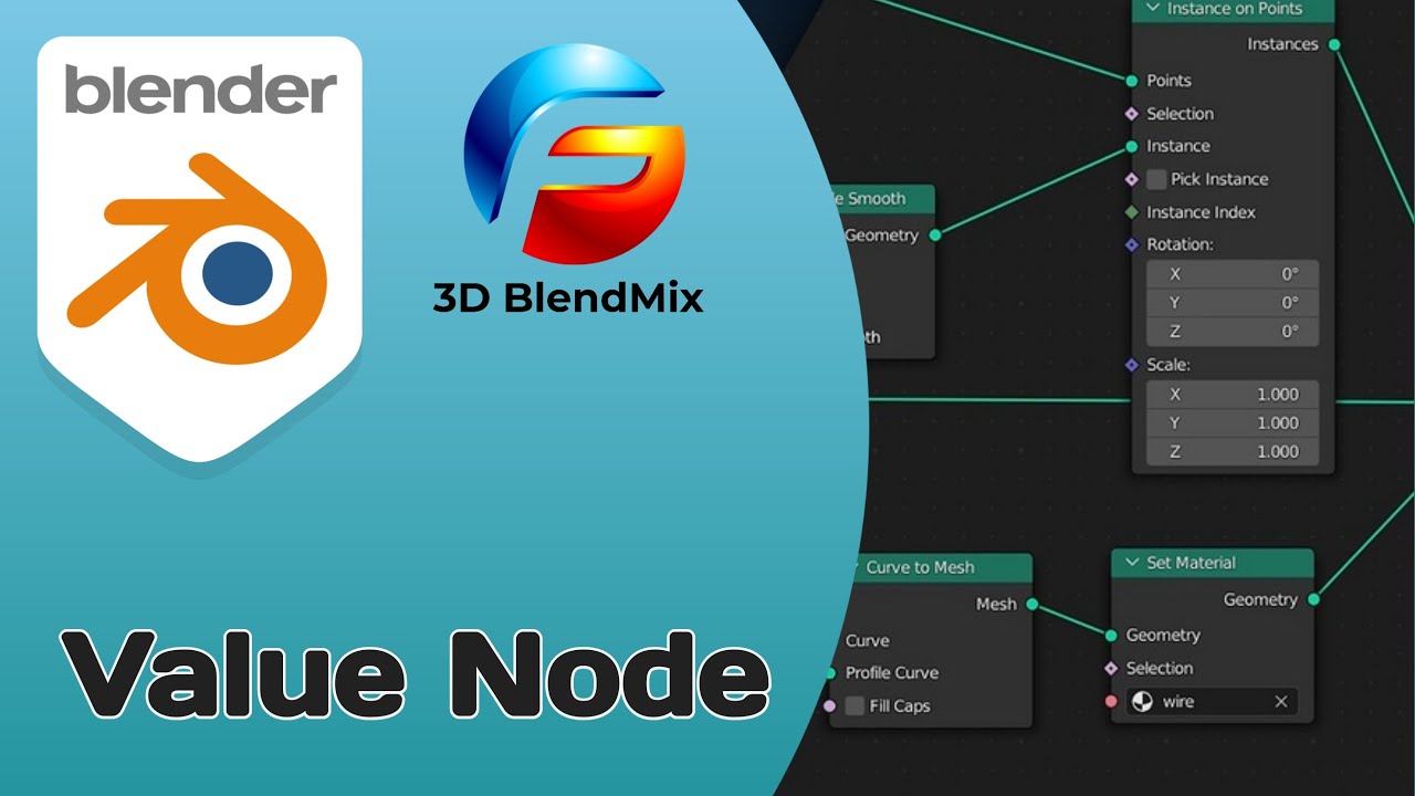 How to use value node in Blender | learn geometry nodes in Blender ...