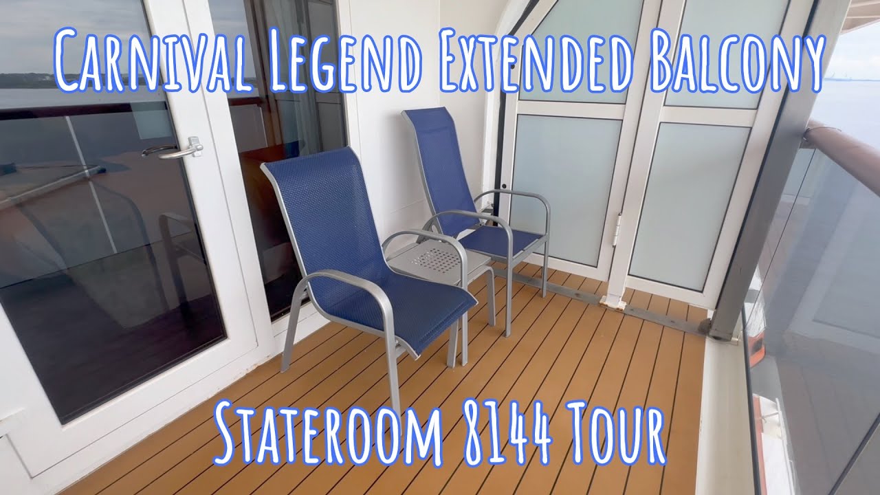 Carnival Legend Stateroom 8144 Extended Balcony Category 8K Tour - YouTube
