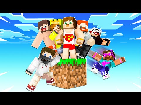 minecraft ama 9 kişi TEK BLOKTA