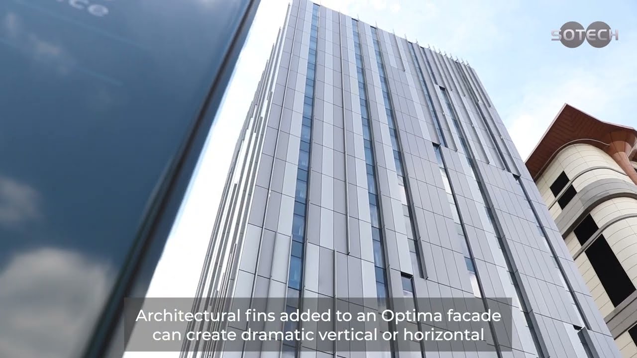 Striking architectural fins (rainscreen cladding) for original building ...