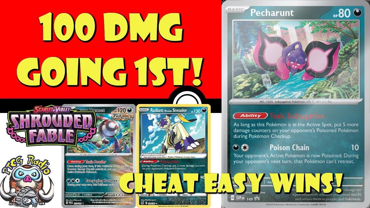 New Pecharunt Can do 100 Damage Turn 1 Going 1st! Cheat Easy Wins with ...