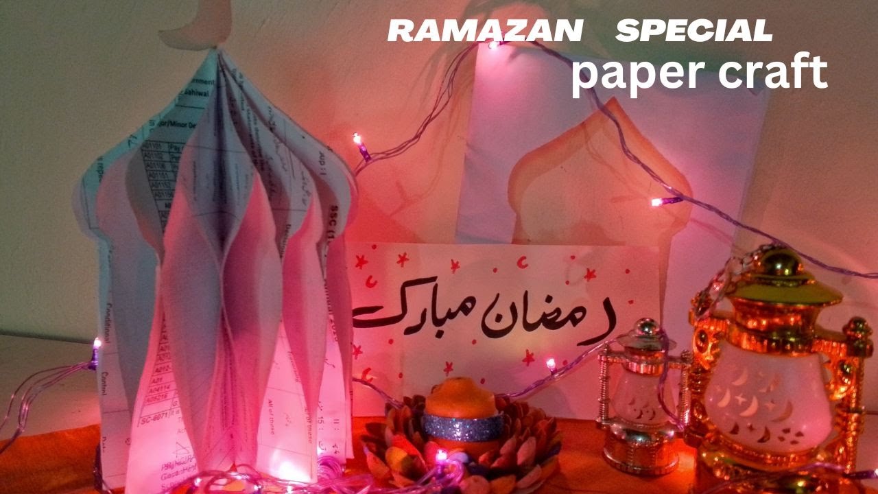 DIY Paper Lamp|| Ramadan Home Decoration ||Ramzan special lantern🕯️🌙 ...