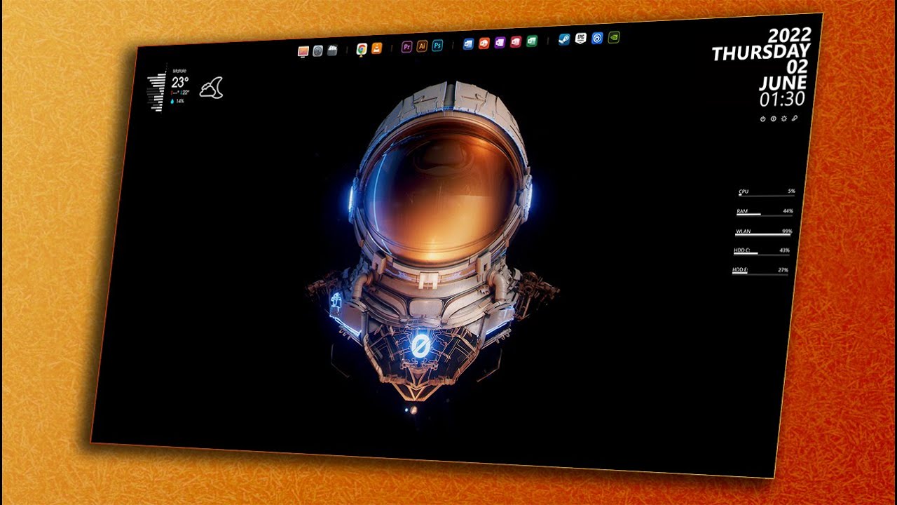 Make your boring desktop look fantastic with dock and widgets . looks ...