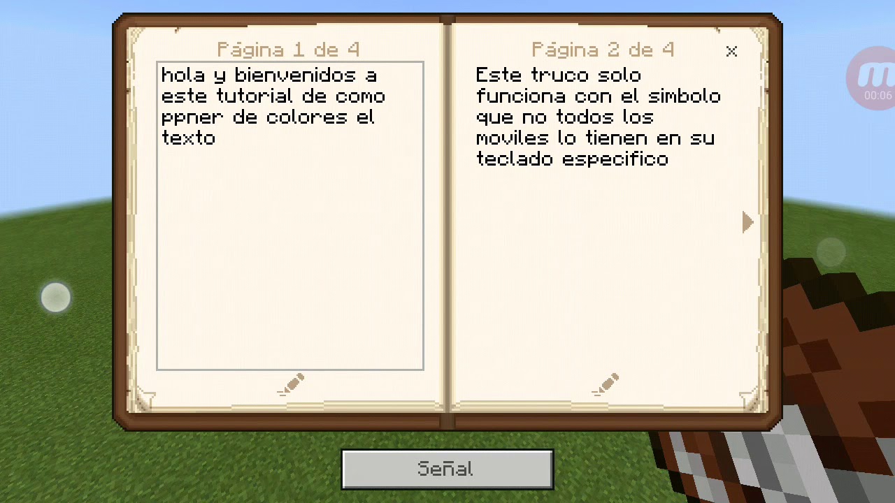 👉Tutotial como poner texto de colores👈 | Minecraft Pe - YouTube