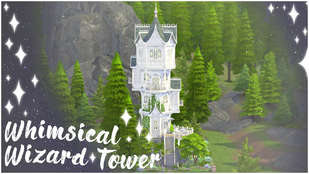 SPOOKY SEASON | Whimsical Wizard Tower | Speedbuild | No CC | THE SIMS ...