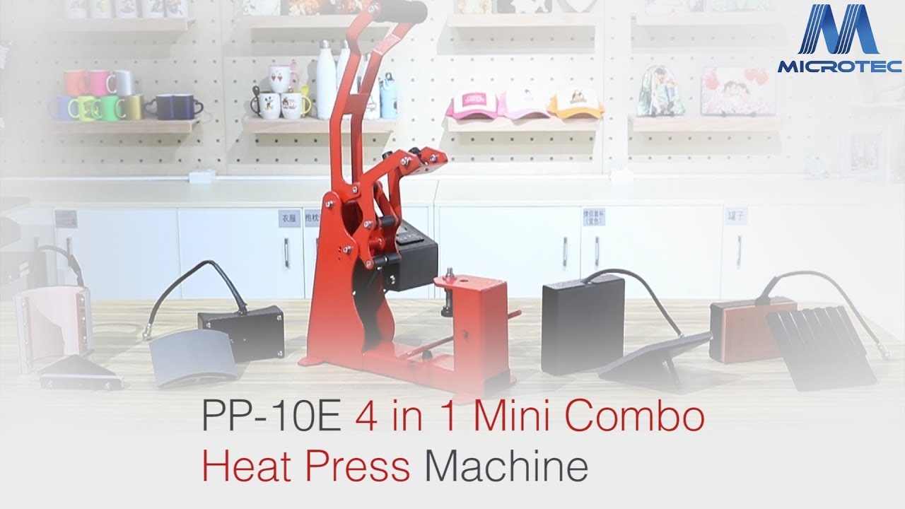 PP-10E 4 in 1 Mini Combo Heat Press Machine - YouTube