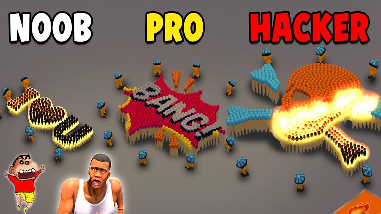 BURNING 999,999 MATCH STICKS TOGETHER with SHINCHAN and CHOP in Matches ...