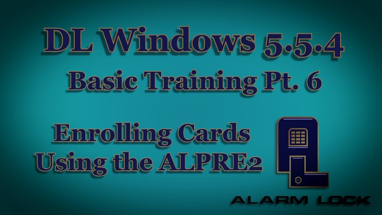 DL-Windows Training Course: 06 - Enrolling Cards with DL-Windows using the ALPRE2 - YouTube
