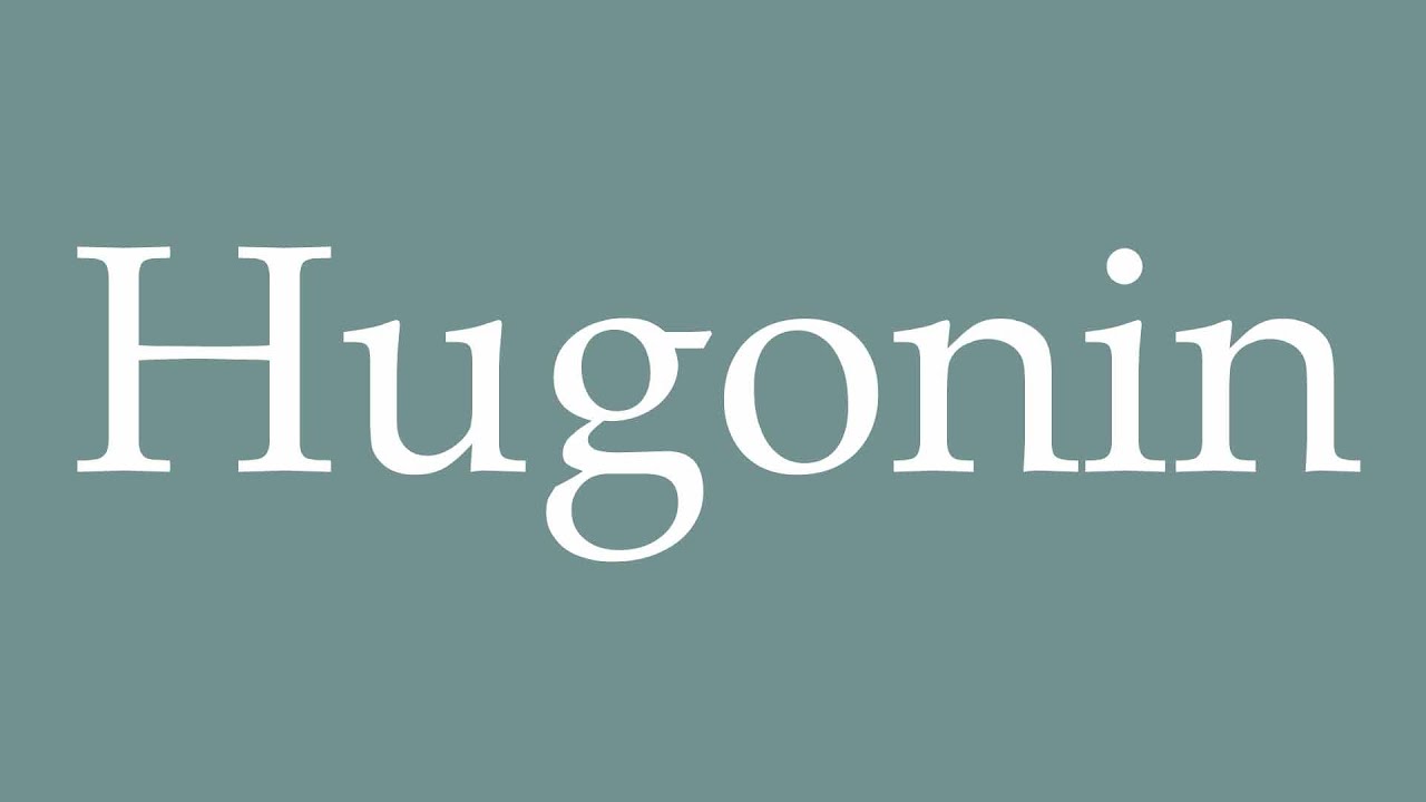How to Pronounce ''Hugonin'' Correctly in French - YouTube