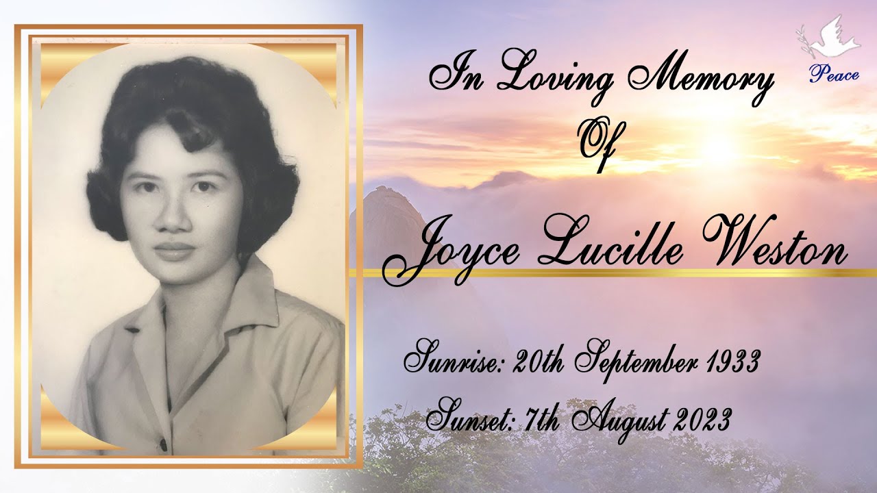 Funeral Tribute Service Of Joyce Lucille Weston - YouTube