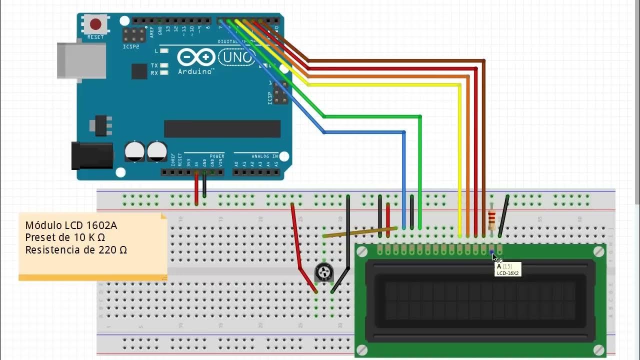 Arduino desde cero en Español Capítulo 10 Módulo LCD 1602A con librería LiquidCrystal - YouTube