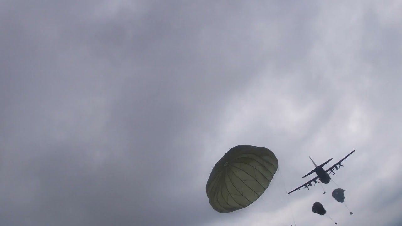 GoPro Helmet Camera View • US Army Paratrooper Parachute Jump • Market ...
