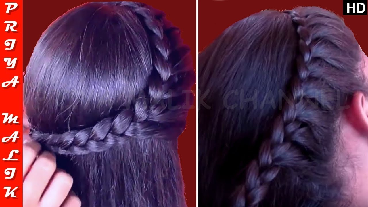 Easy Side Braid Hairstyle | Hairstyle for Medium Hair | Priya Malik ...