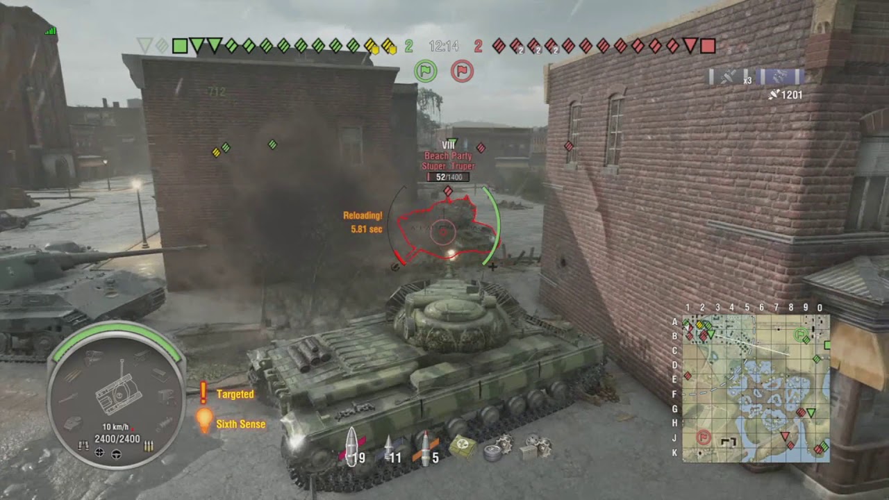 World of Tanks Tank shooting sideways - YouTube