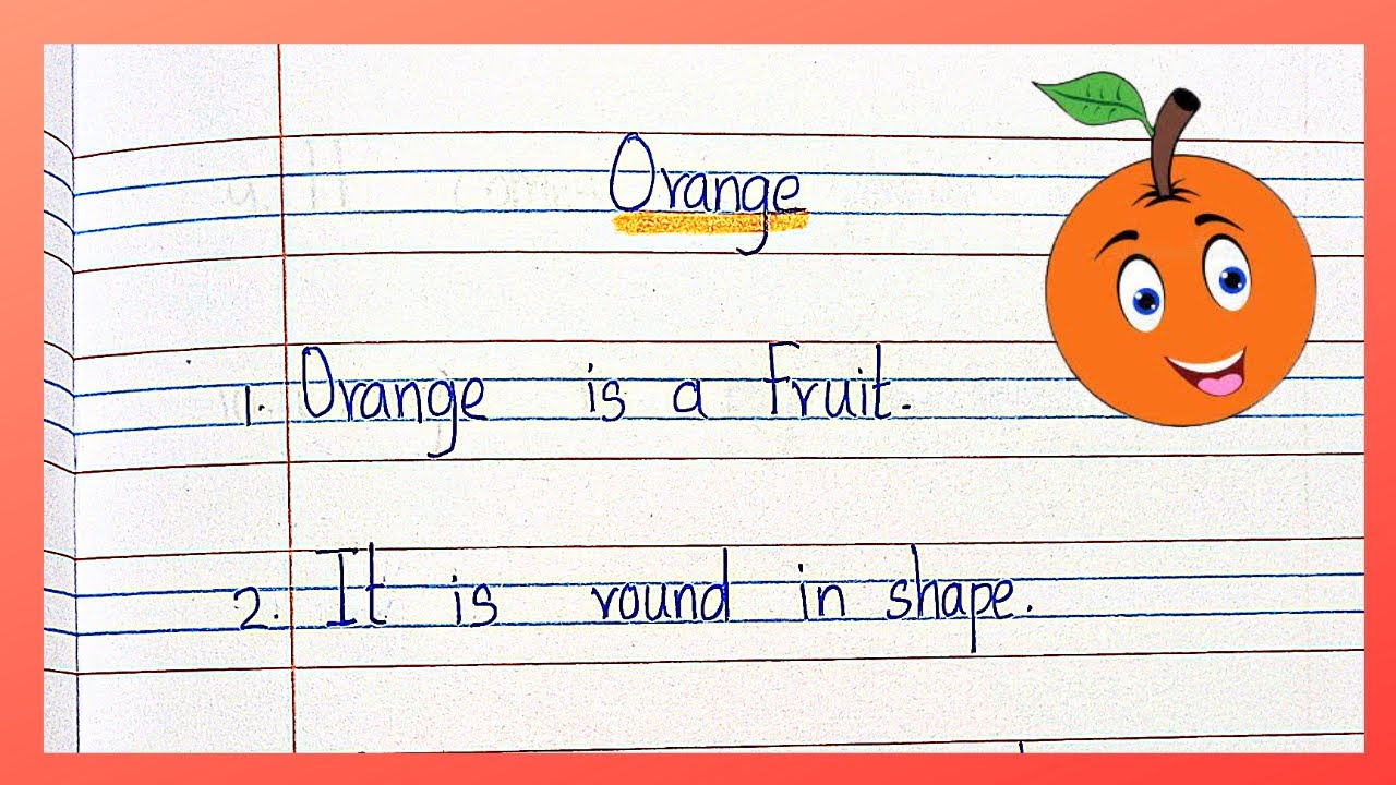 Easy Lines on orange in English |few lines about an orange|my favourite ...