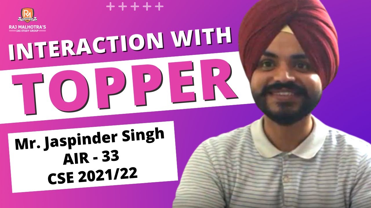Interaction with Topper | Mr. Jaspinder Singh - AIR 33 | CSE 2021/22 - YouTube