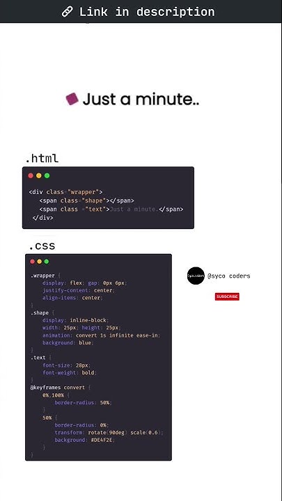 Amazing loader Using HTML and CSS || @sycocoders - YouTube