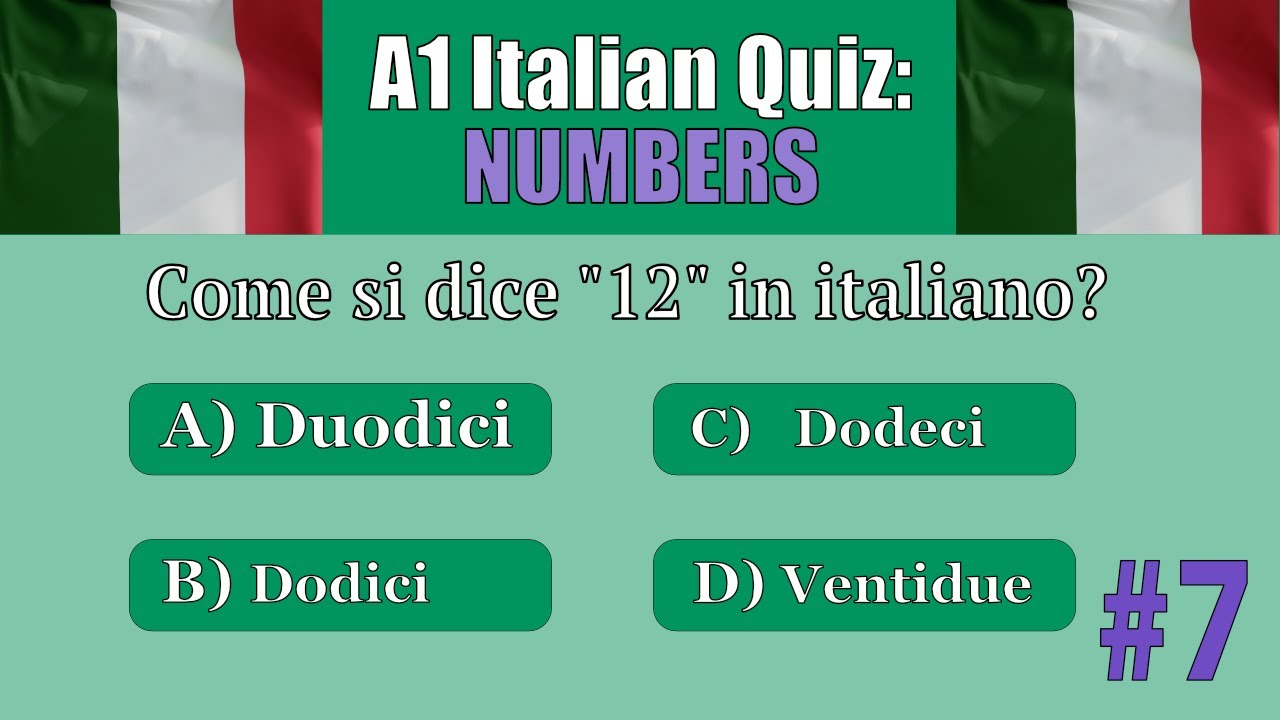 Italian Quiz: Numbers (0-100 and beyond!) - Easy Italian A1 Test for ...