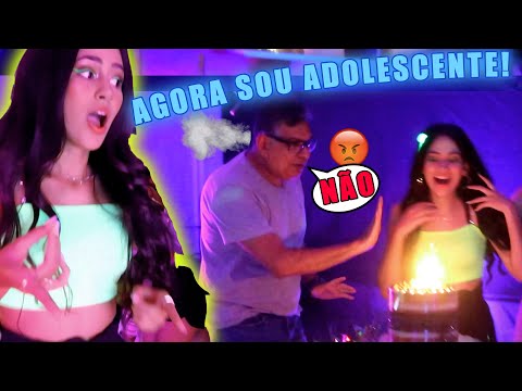 MINHA FESTA DE 13 ANOS COMPLETA!! Falei p meu Pai Agora sou Adolescente