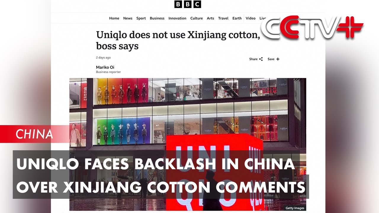 Uniqlo Faces Backlash in China over Xinjiang Cotton Comments - YouTube